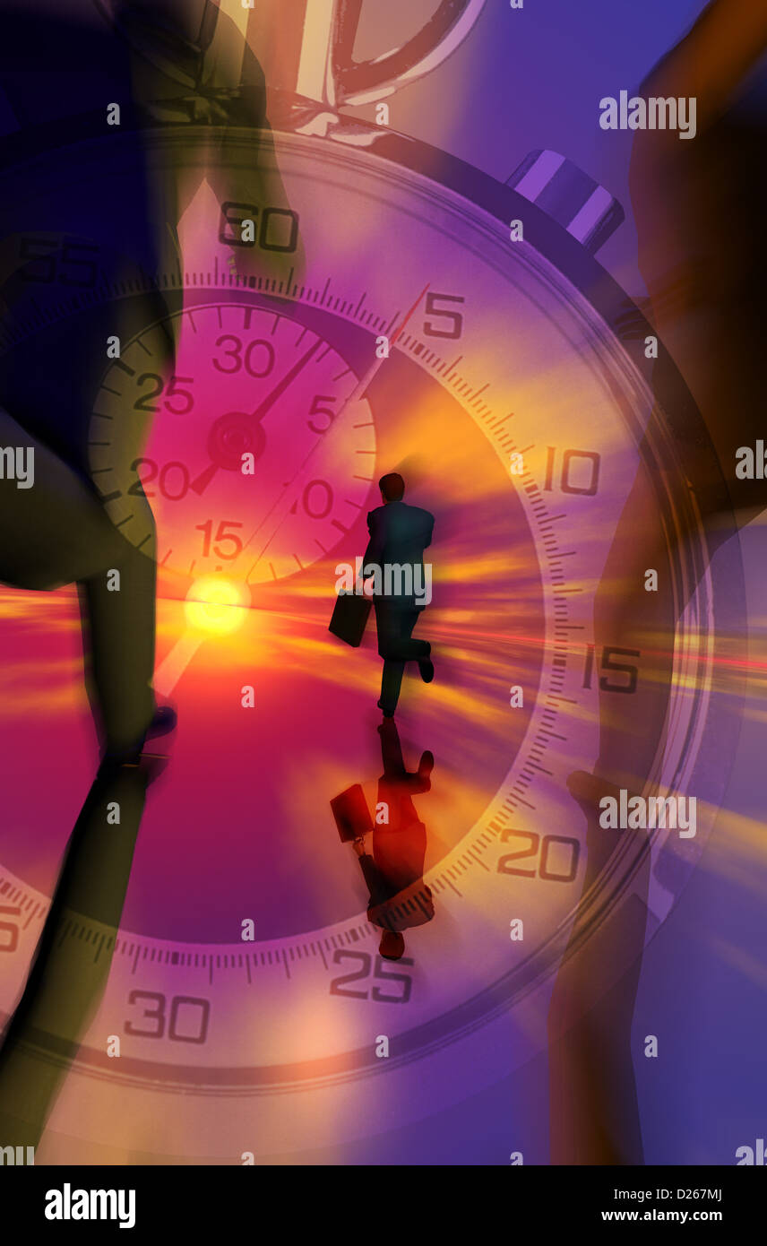 Businessmen running away hi-res stock photography and images - Alamy