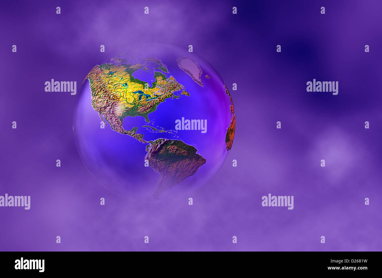 World globe western hemisphere hi-res stock photography and images - Alamy