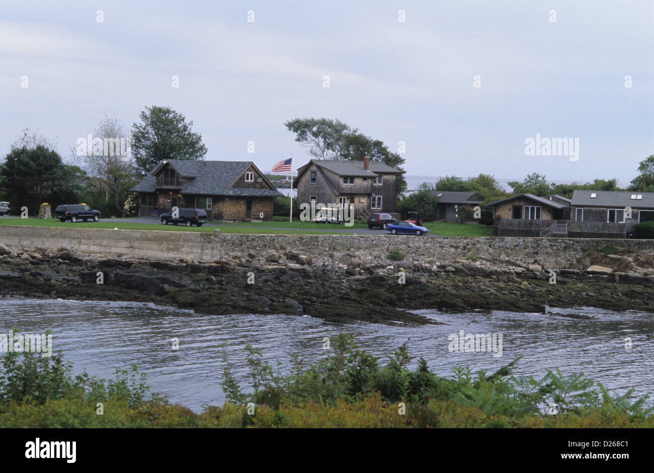 Bush compound at Kennebunkport Stock Photo - Alamy