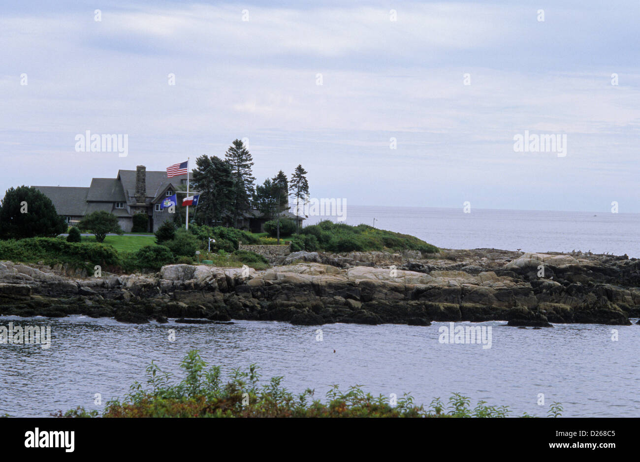 Bush compound at Kennebunkport Stock Photo - Alamy