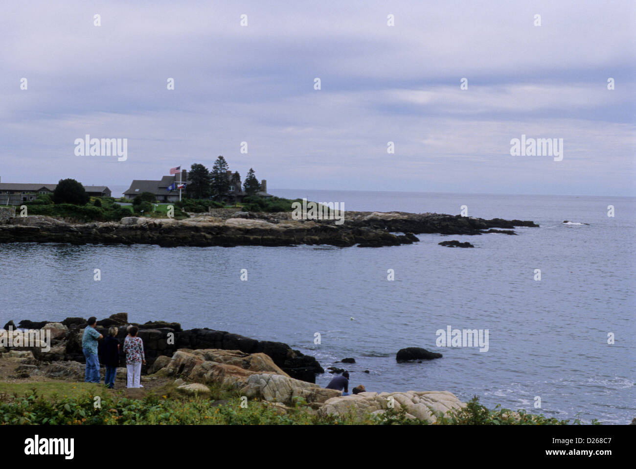 Bush compound at Kennebunkport Stock Photo - Alamy