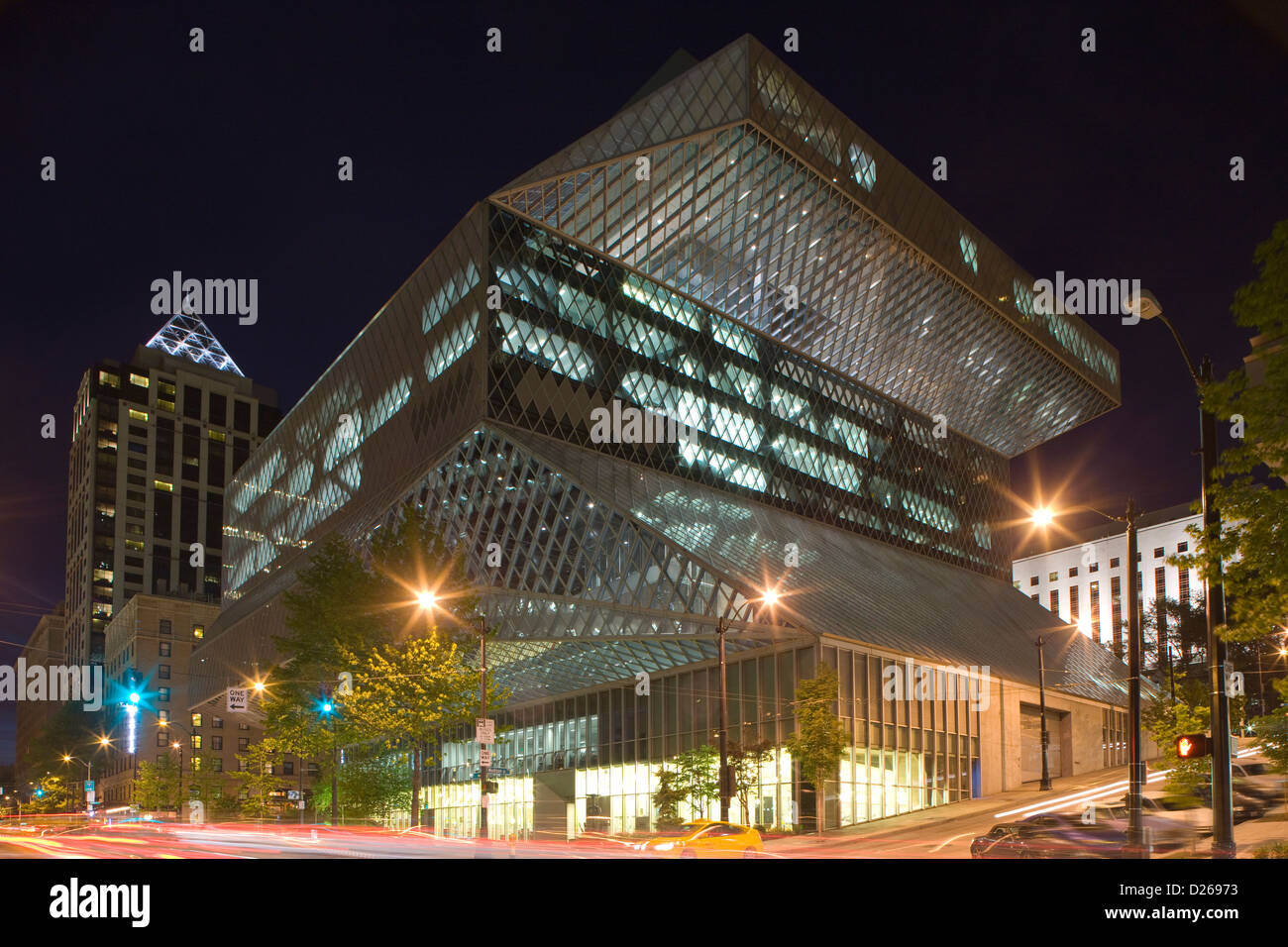 CENTRAL PUBLIC LIBRARY DOWNTOWN SEATTLE WASHINGTON STATE USA Stock ...