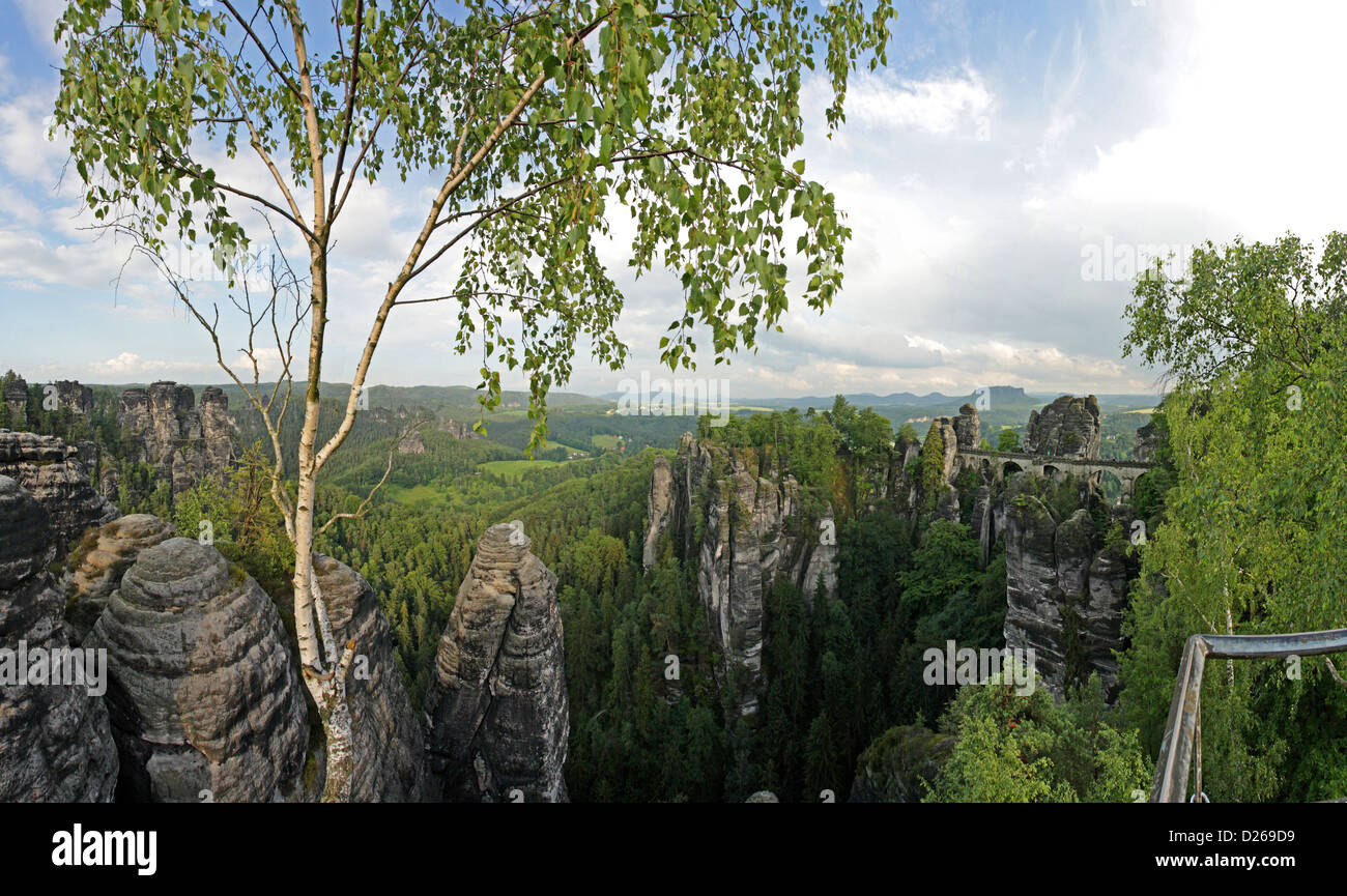 Rathen, Germany, the Basteibruecke in Saxon Switzerland Stock Photo - Alamy