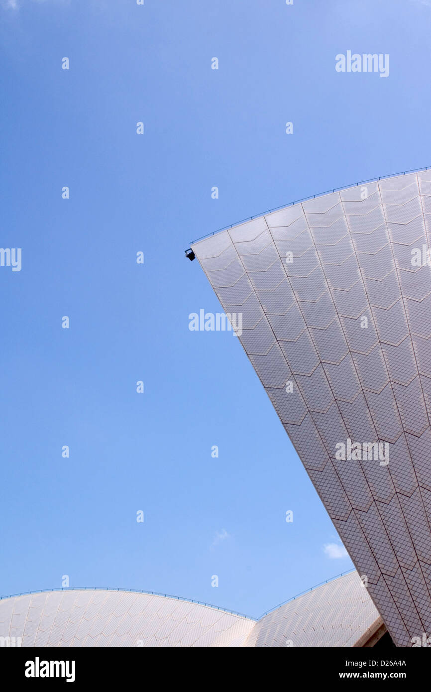 Opera house architecture sky detail roof curve tiles pattern blue hi ...