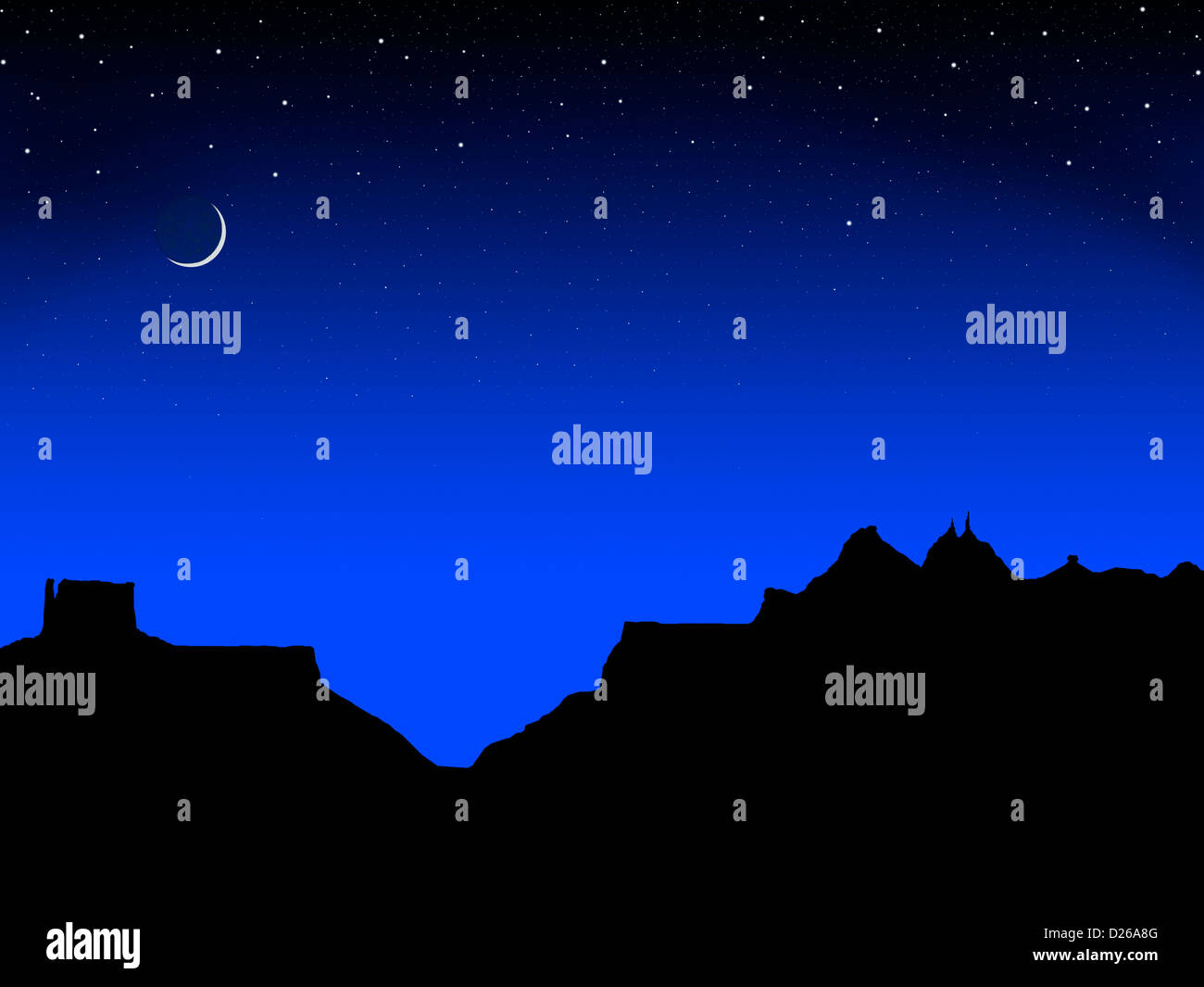 Night skies over desert hi-res stock photography and images - Alamy