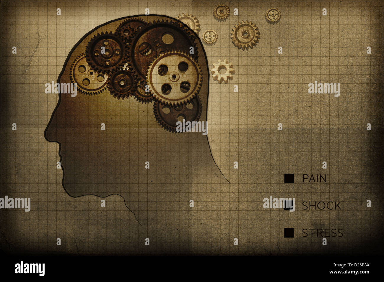 Pain. Shock. Stress. Abstract grungy medical backgrounds for your ...