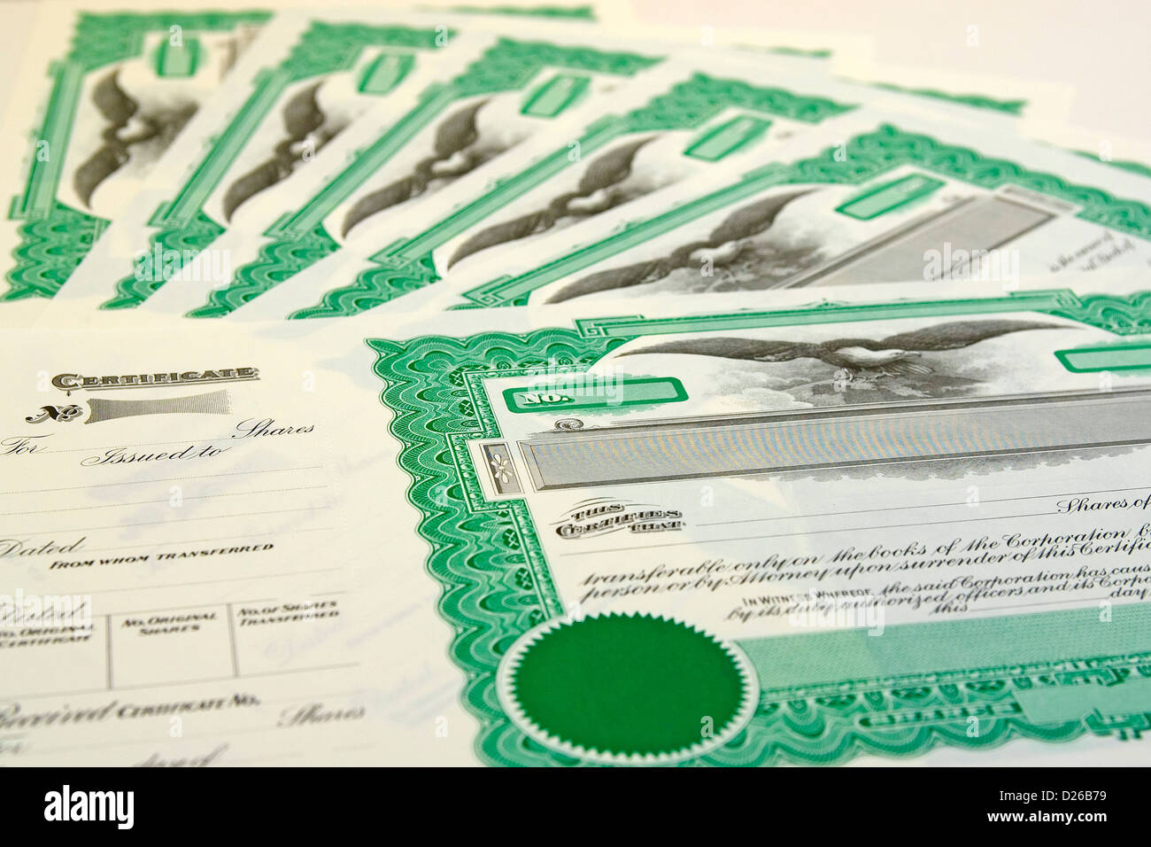 Issued stock certificate hi-res stock photography and images - Alamy