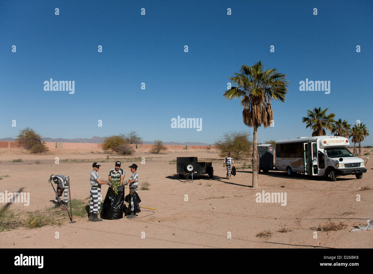 The chain gang at Maricopa County Jail in Phoenix Arizona Stock Photo ...