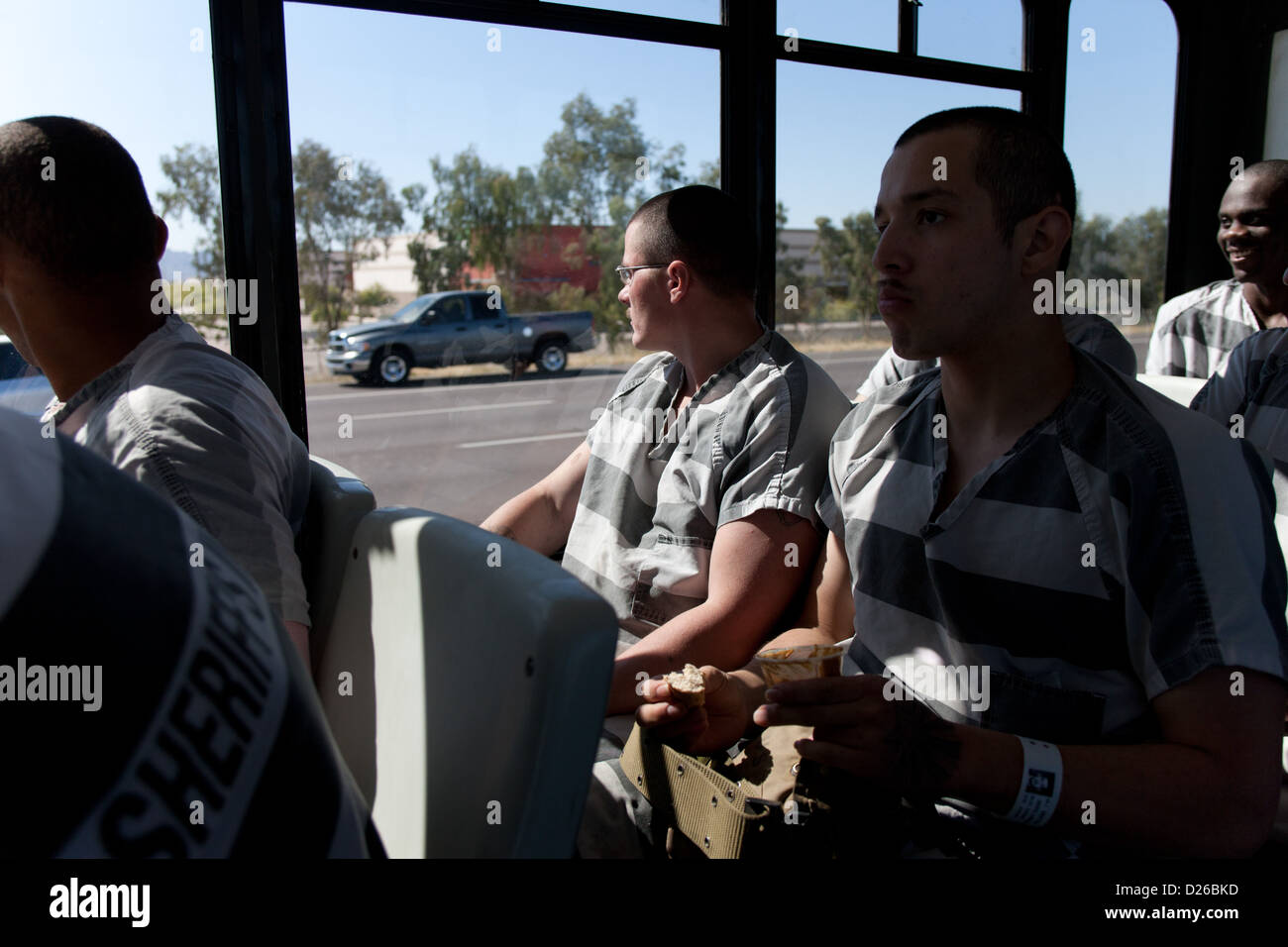 The chain gang at Maricopa County Jail in Phoenix Arizona Stock Photo ...