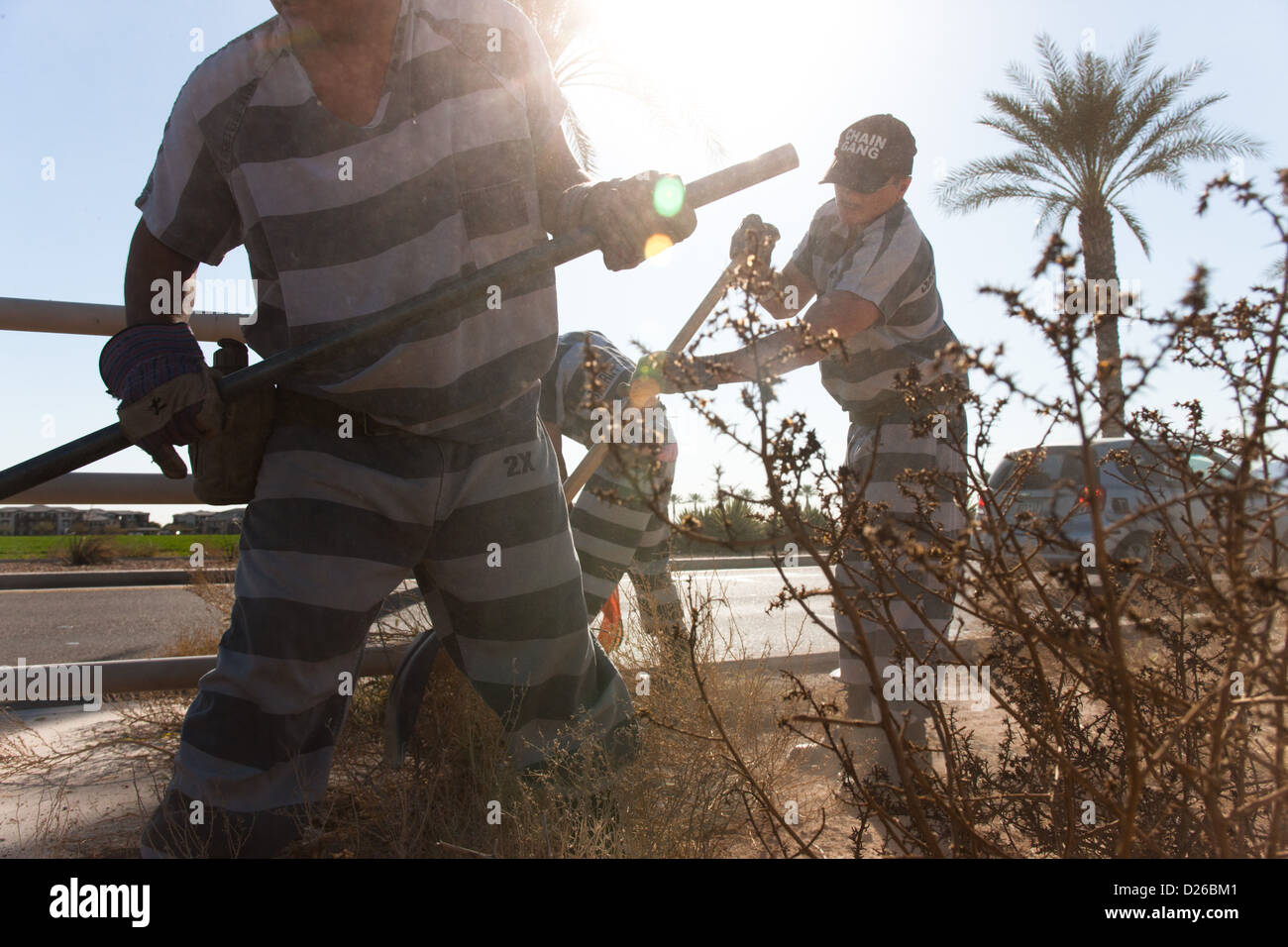 The chain gang at Maricopa County Jail in Phoenix Arizona Stock Photo ...