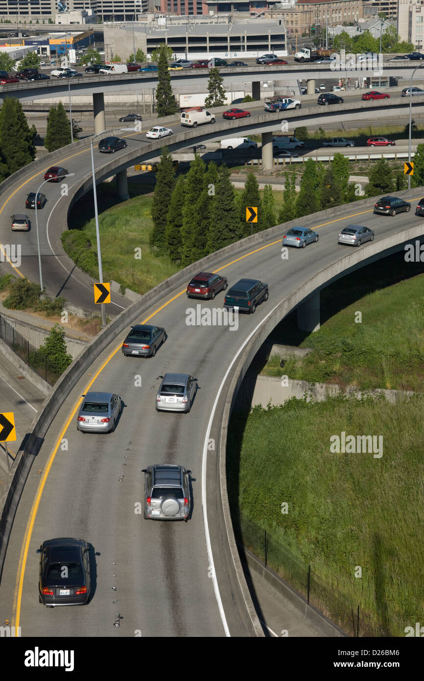 INTERCHANGE AT INTERSTATE 5 HIGHWAY SEATTLE WASHINGTON STATE USA Stock ...