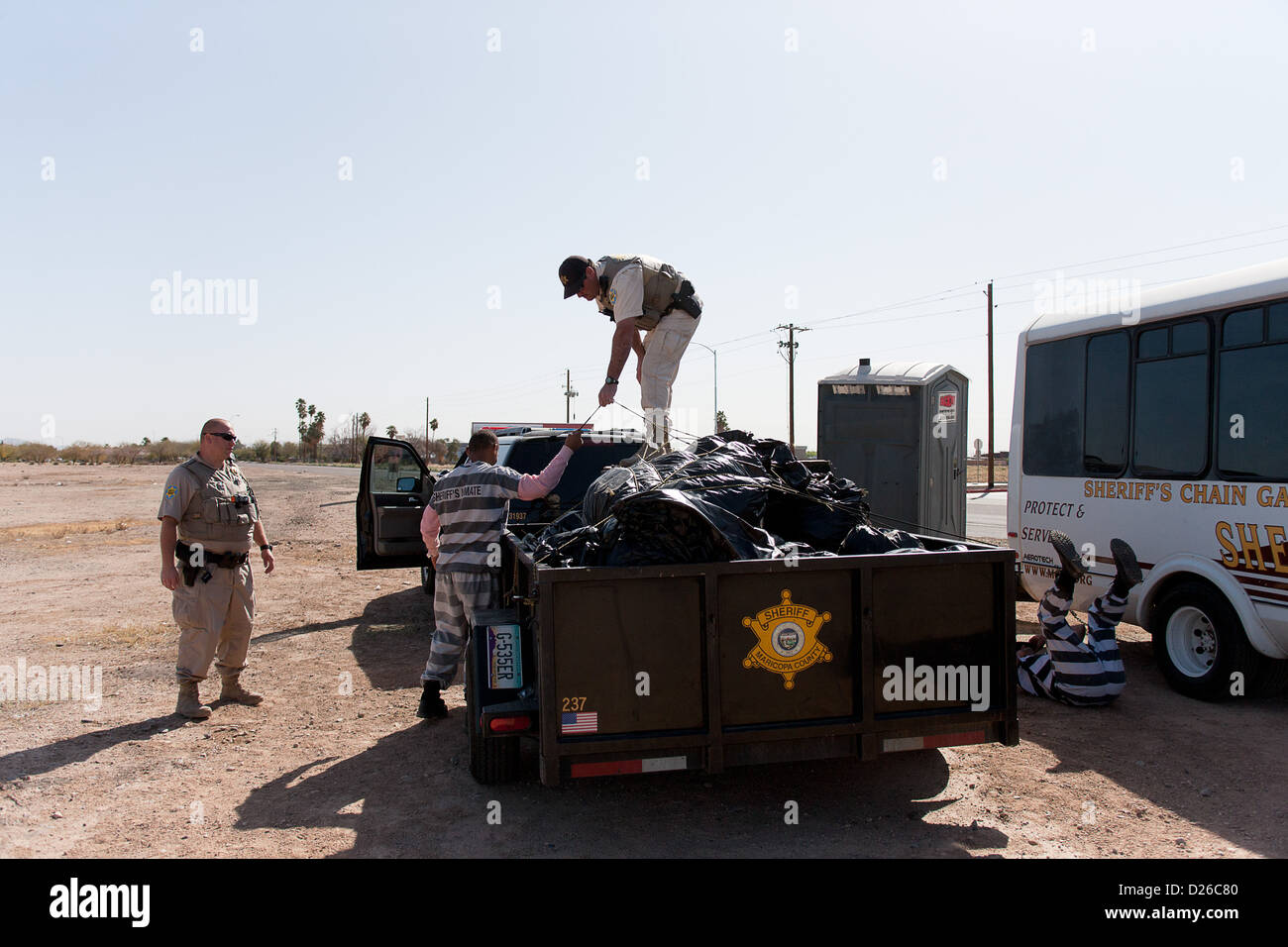 The chain gang at Maricopa County Jail in Phoenix Arizona Stock Photo ...