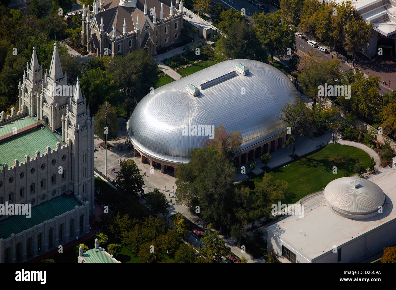 Mormon tabernacle aerial hi-res stock photography and images - Alamy