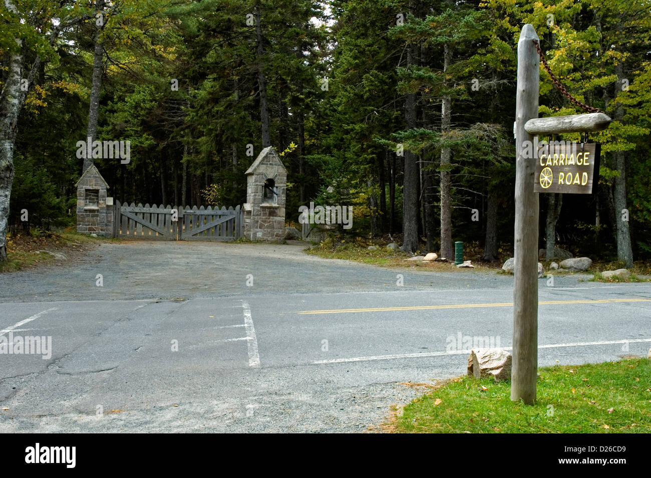 Carriage Road, Acadia NP Stock Photo - Alamy
