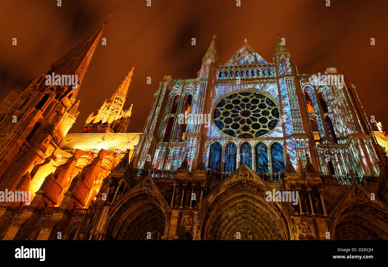 Image of the South side of the Cathedral of Our Lady of Chartres ...