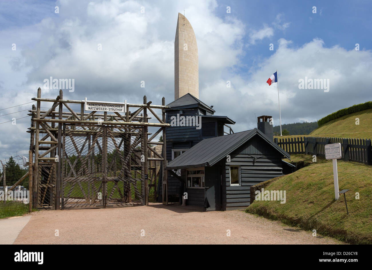Natzwiller, France, the entrance to the former concentration camp ...