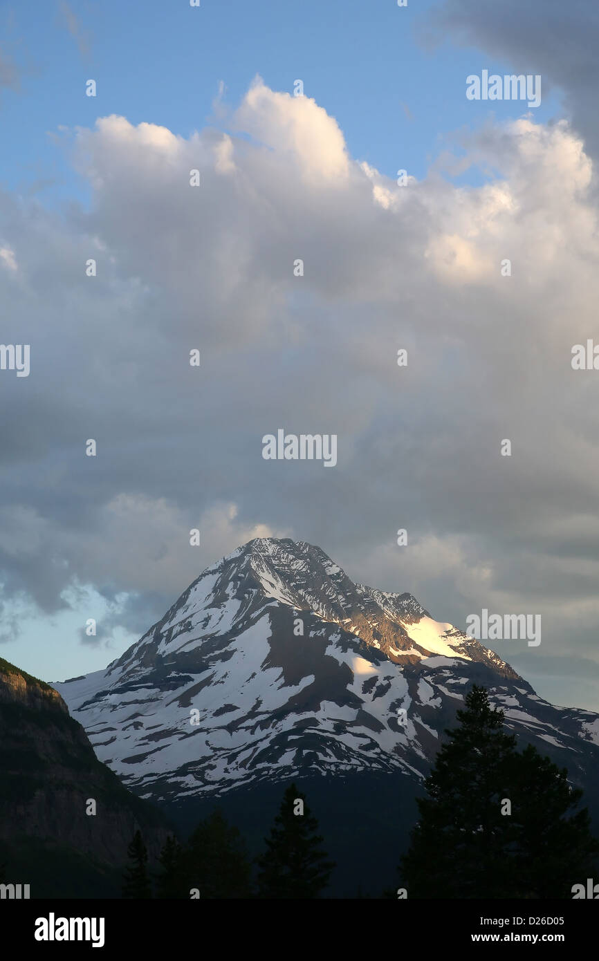 Afternoon sun lights mountain top Stock Photo - Alamy