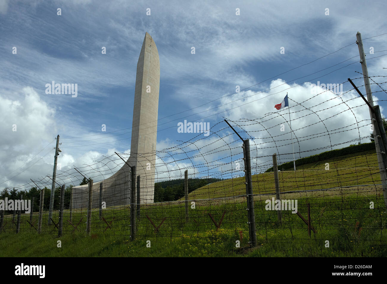 Natzwiller, France, barbed wire and memorial at the former ...