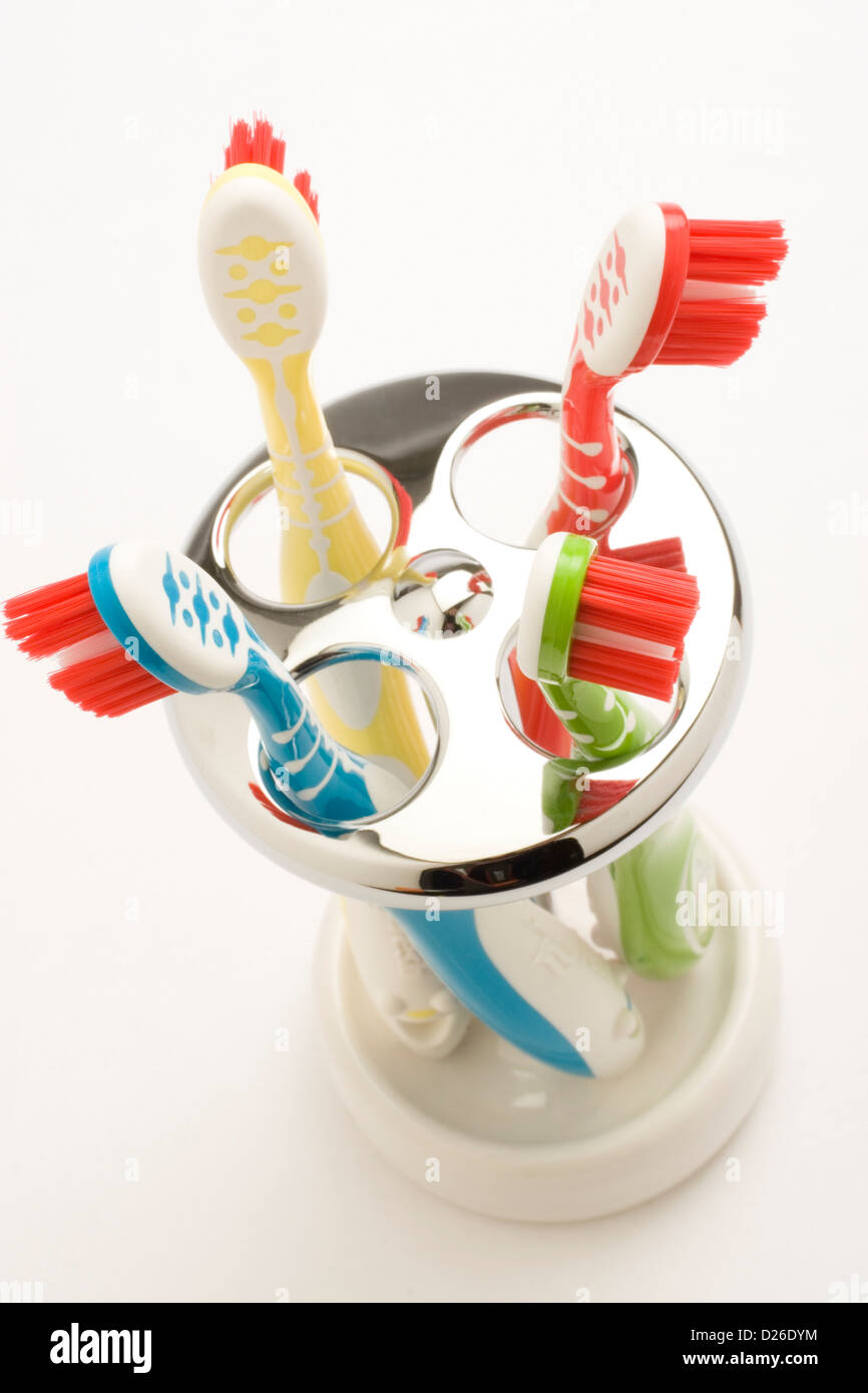4 toothbrushes hi-res stock photography and images - Alamy