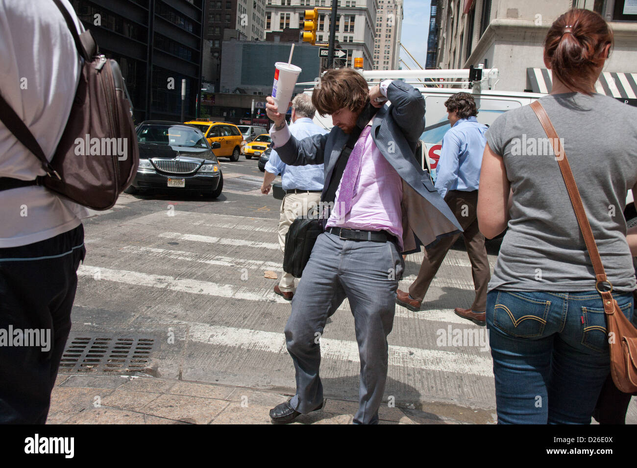 Male corporate workers in New York City Stock Photo - Alamy