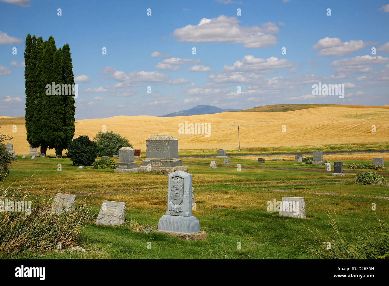 Rural cemetery among wheat fields hi-res stock photography and images ...