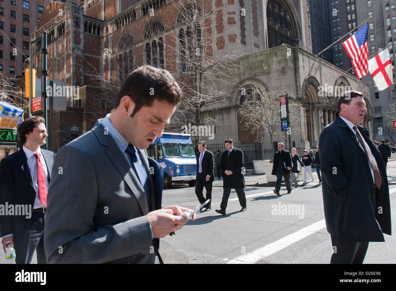 Male corporate workers in New York City Stock Photo - Alamy
