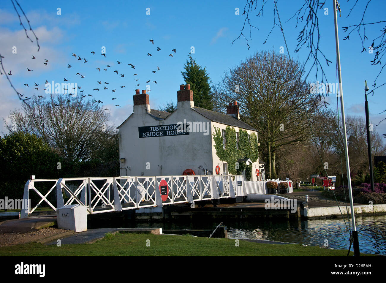 Saul Junction Sharpness Canal Gloucestershire UK Stock Photo - Alamy
