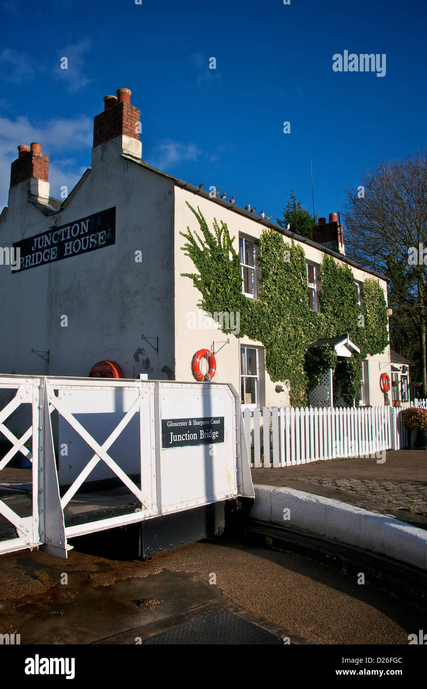 Saul Junction Sharpness Canal Gloucestershire UK Stock Photo - Alamy