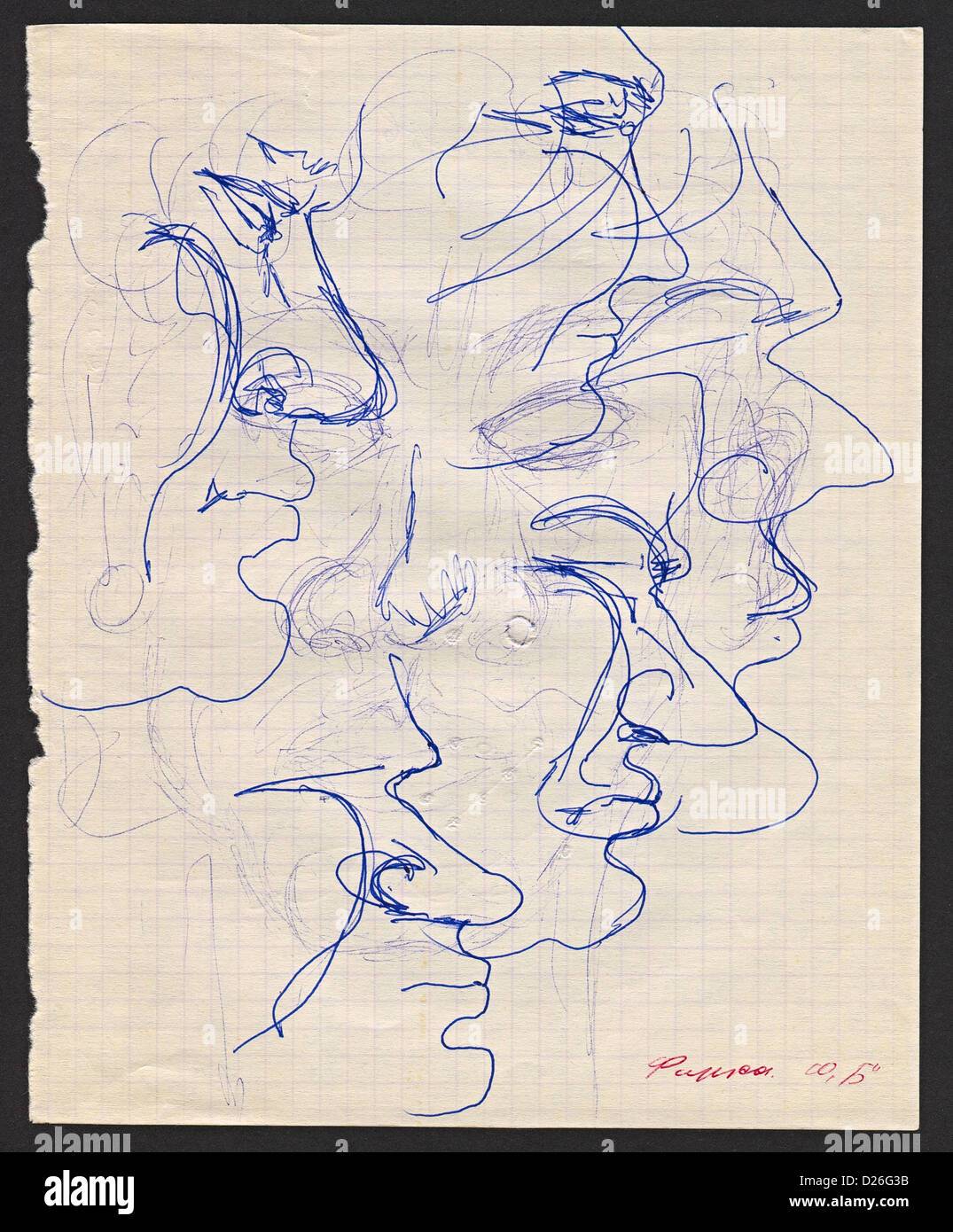 Child's drawing of a school notebook Stock Photo - Alamy