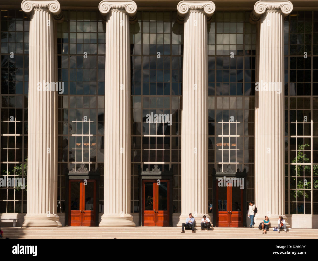 Detail view of columns at the Massachusetts Institute of Technology ...