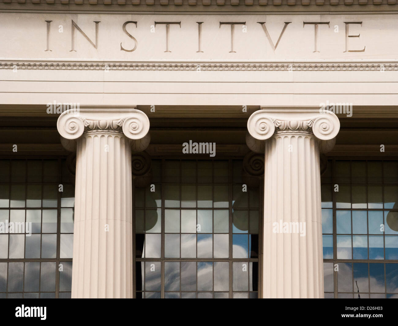 Detail view of columns at the Massachusetts Institute of Technology ...