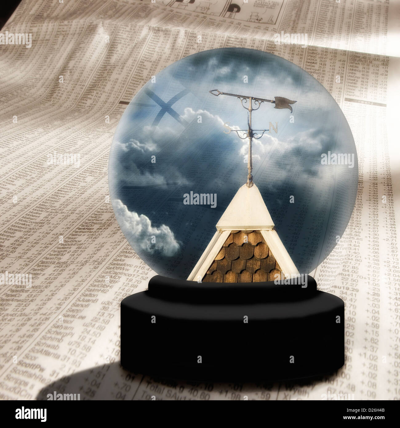 Weather Vane Crystal Ball Stock Photo - Alamy