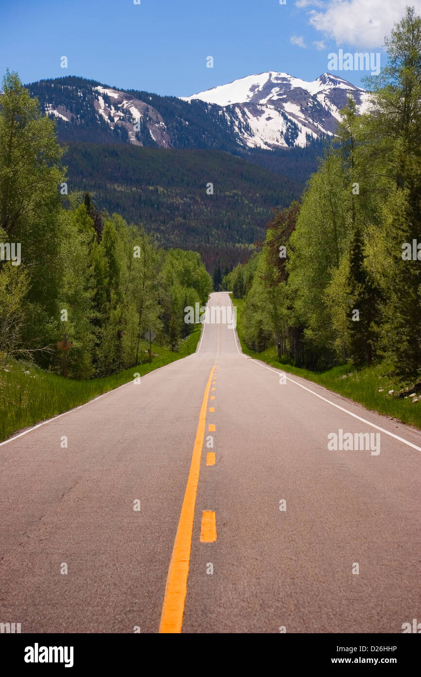 Scenic Highway Through Mountains Stock Photo - Alamy