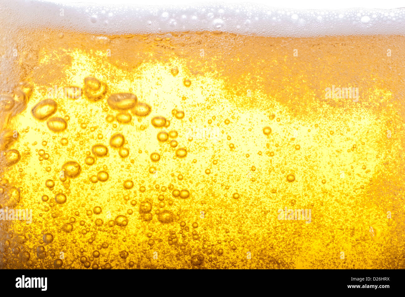 Beer bubbles in the high magnification and close-up Stock Photo - Alamy
