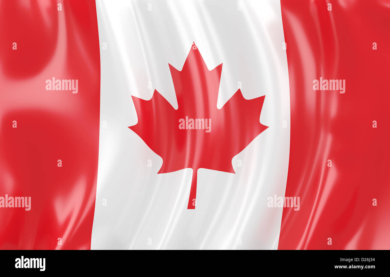 3d illustration of Canadian flag. Wavy texture Stock Photo - Alamy