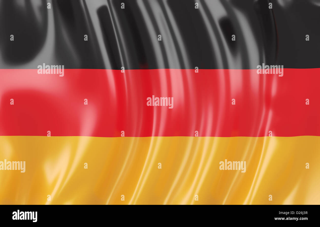 3d illustration of German flag. Wavy texture Stock Photo - Alamy