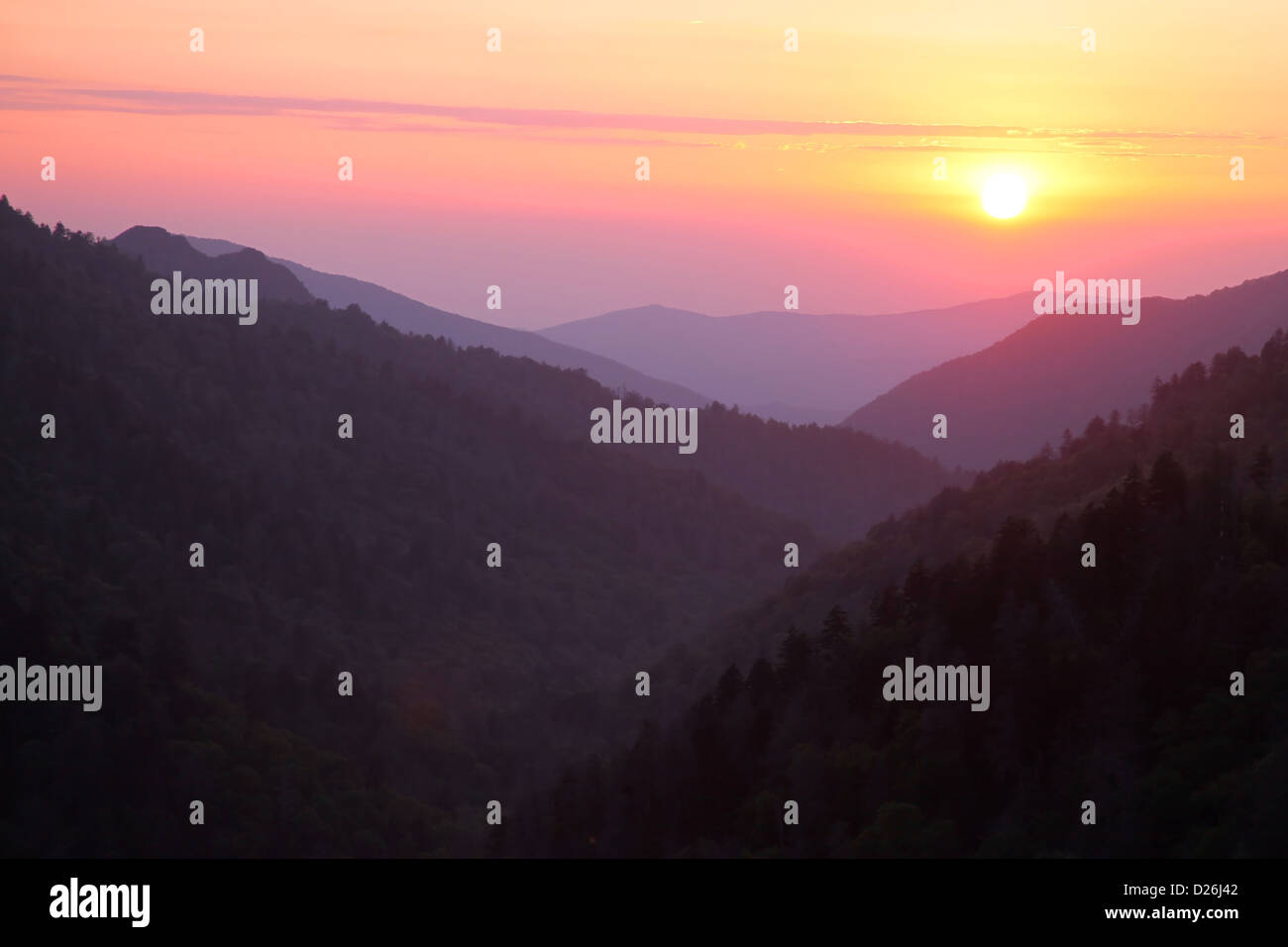 Smoky Mountain sunset Tennessee Stock Photo - Alamy