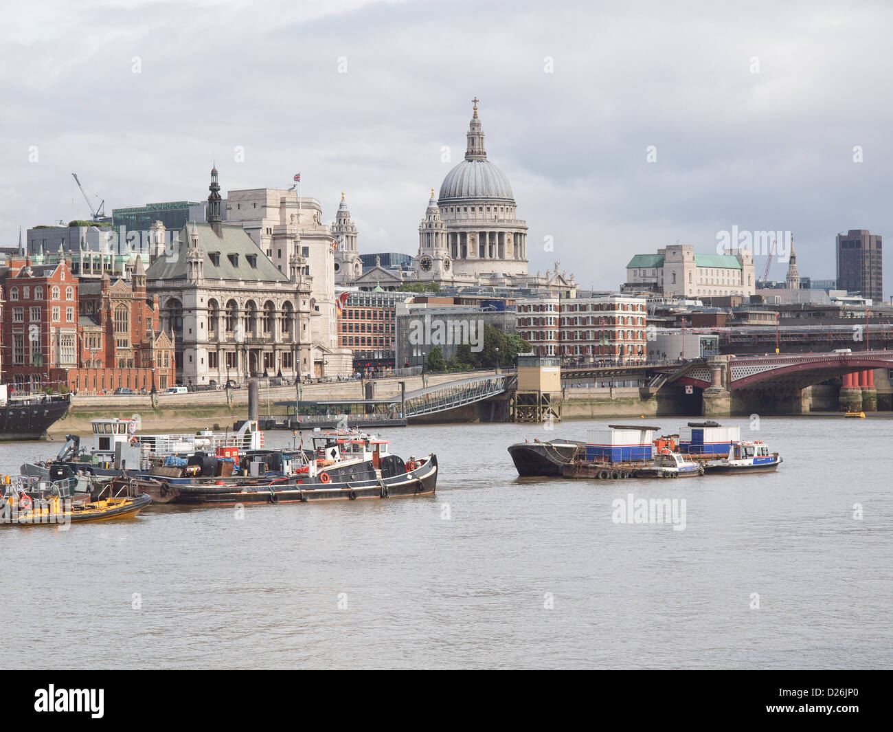 Panoramic view of River Thames London UK Stock Photo - Alamy