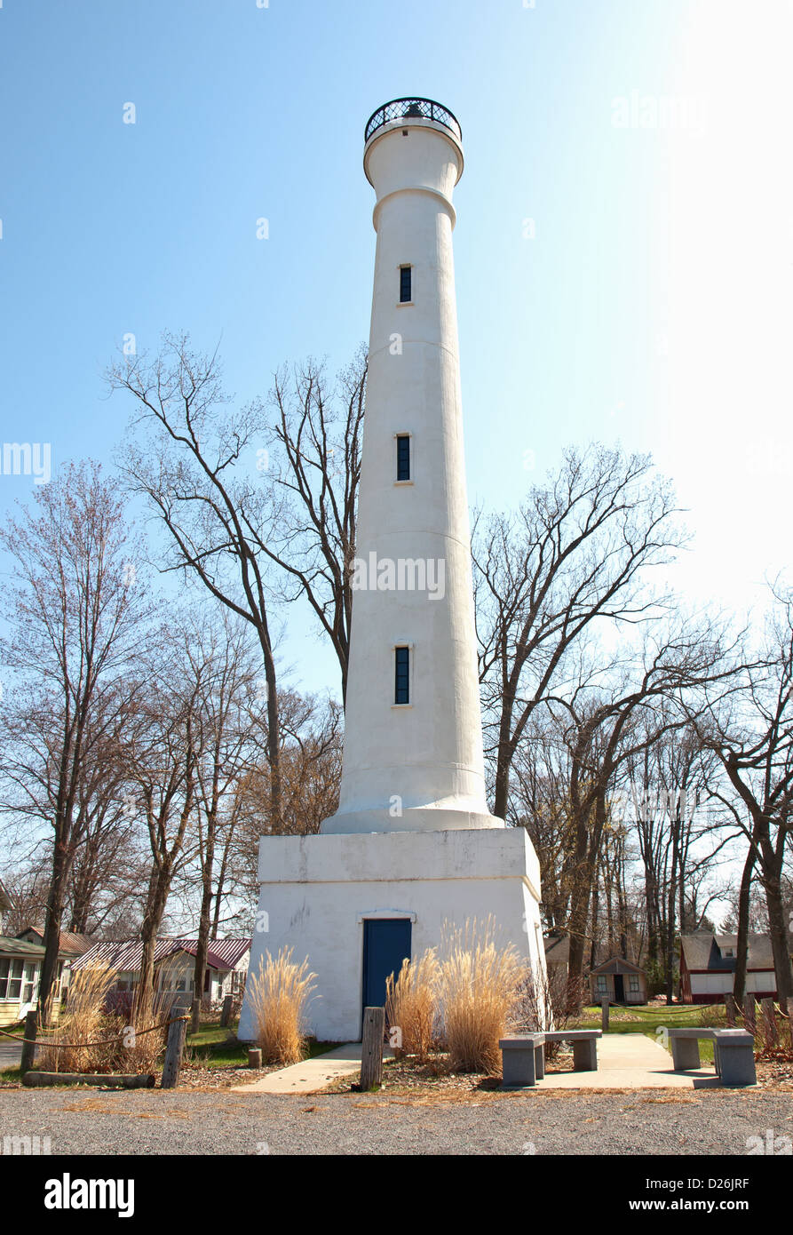 lighthouse in Verona, New York on the shores of Onieda Lake Stock Photo ...