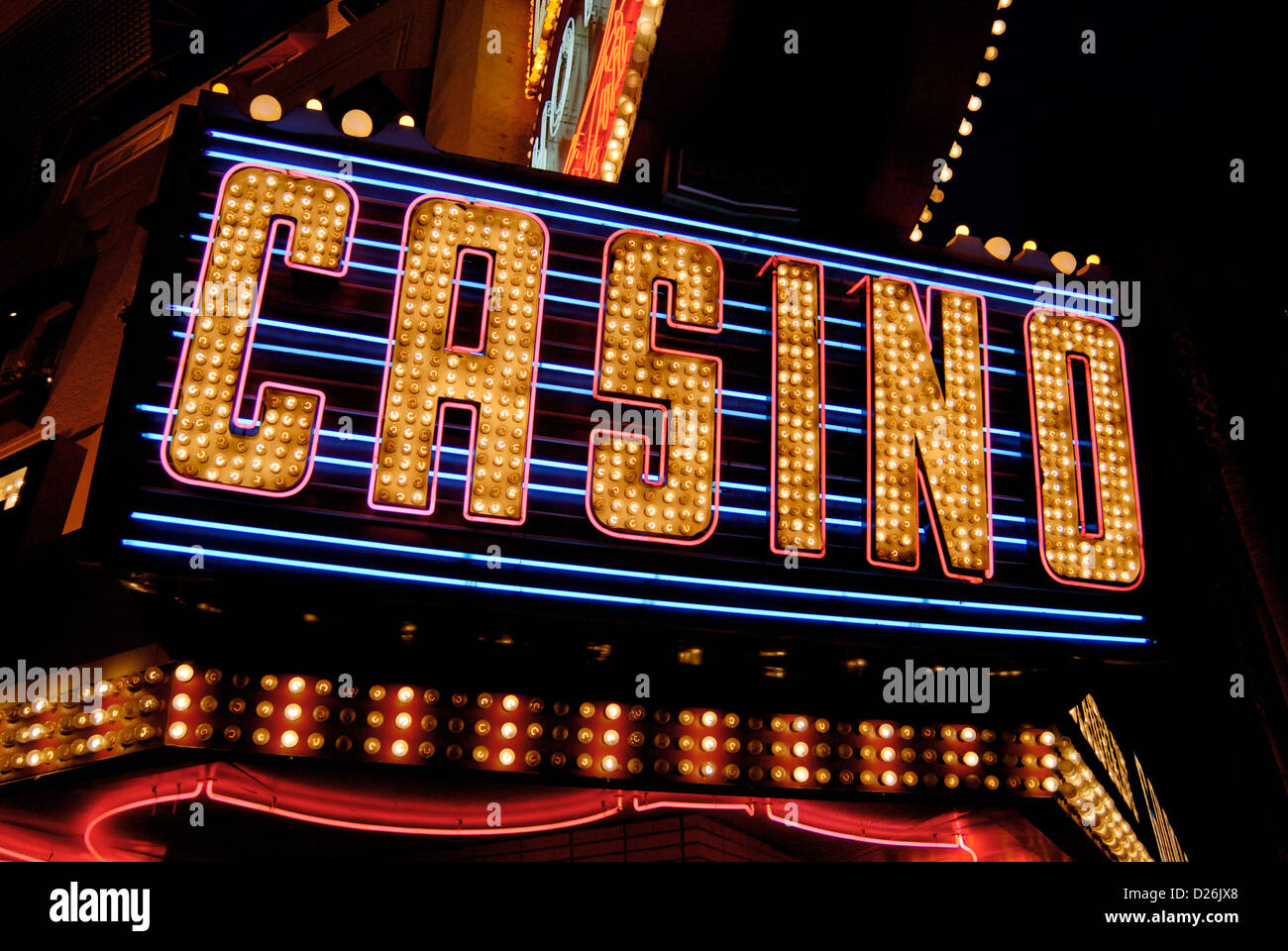 Craps casino neon sign hi-res stock photography and images - Alamy