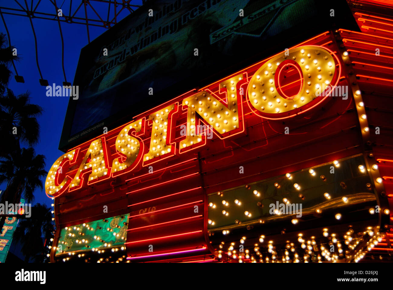 Casino sign neon lights hi-res stock photography and images - Alamy