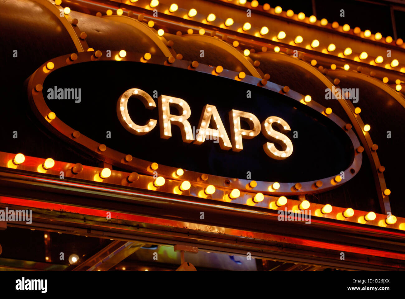 Craps casino neon sign hi-res stock photography and images - Alamy