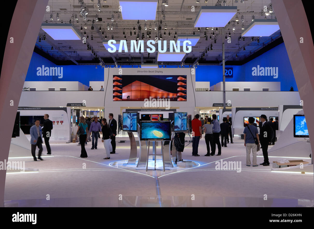 Berlin, Germany, IFA 2009, Samsung shows new flat screens and TVs Stock ...