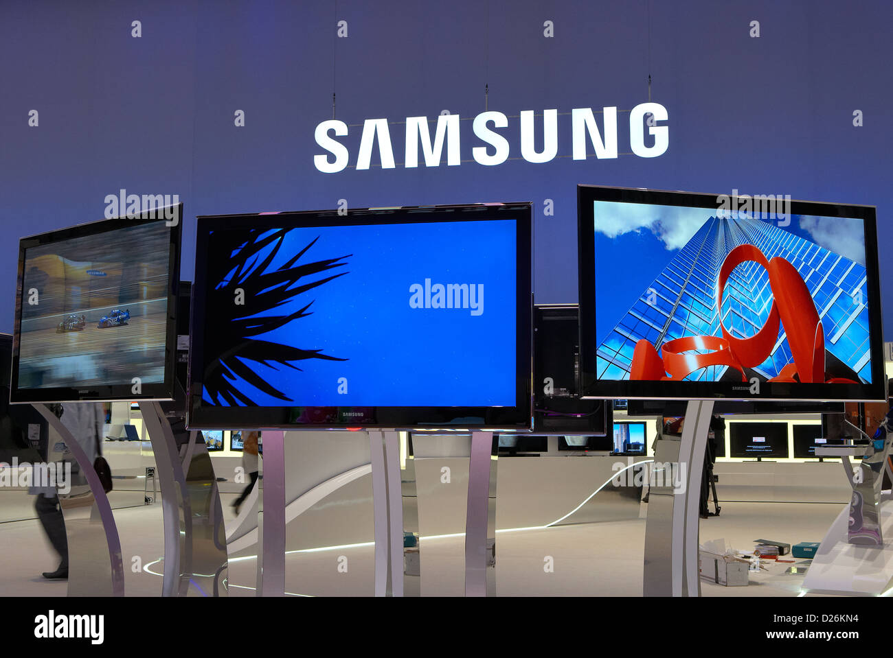 Berlin, Germany, IFA 2009, Samsung shows new flat screens and TVs Stock ...