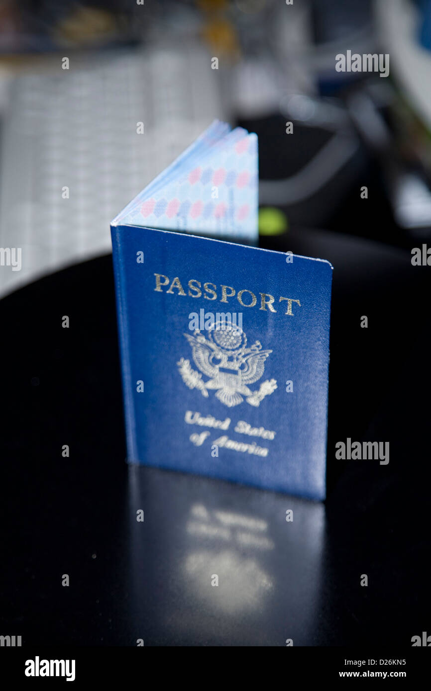 Blue passport cover hi-res stock photography and images - Alamy