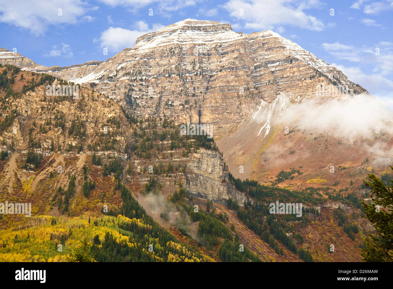 Mount Timpanogos in Autumn Stock Photo - Alamy