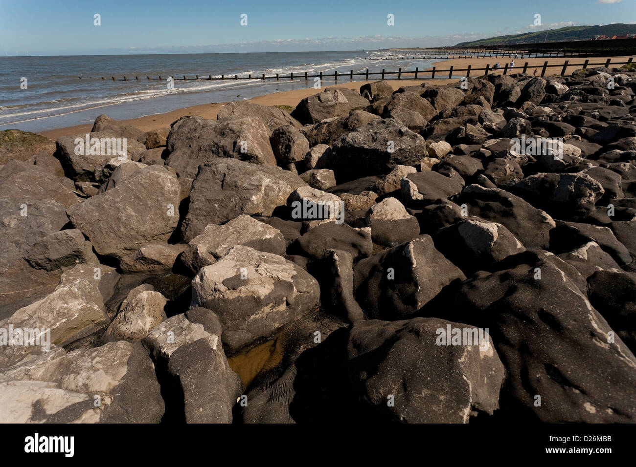 Sea rocks sand beach hi-res stock photography and images - Alamy