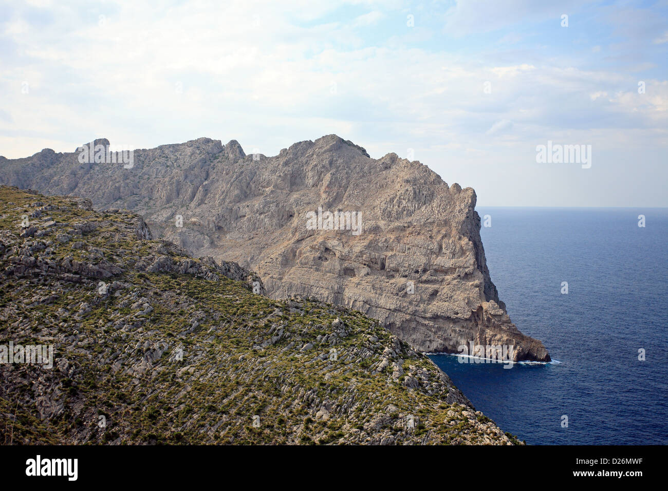 Formentor, Mallorca, Spain, on the cliffs of the Formentor Stock Photo ...
