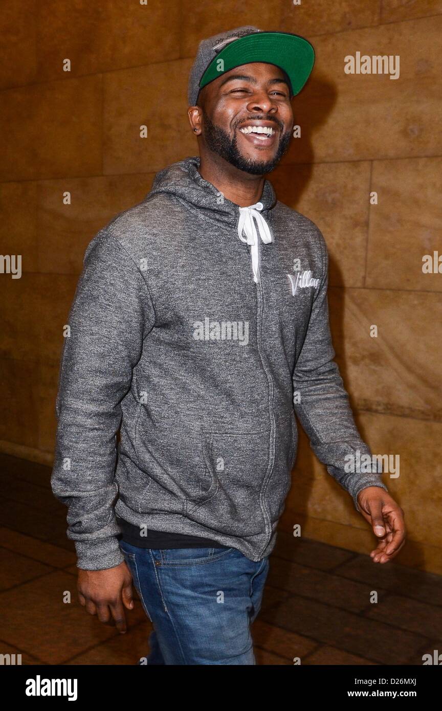 New York, USA. 15th January 2013. Craig Wayans, leaves the Sirius XM ...