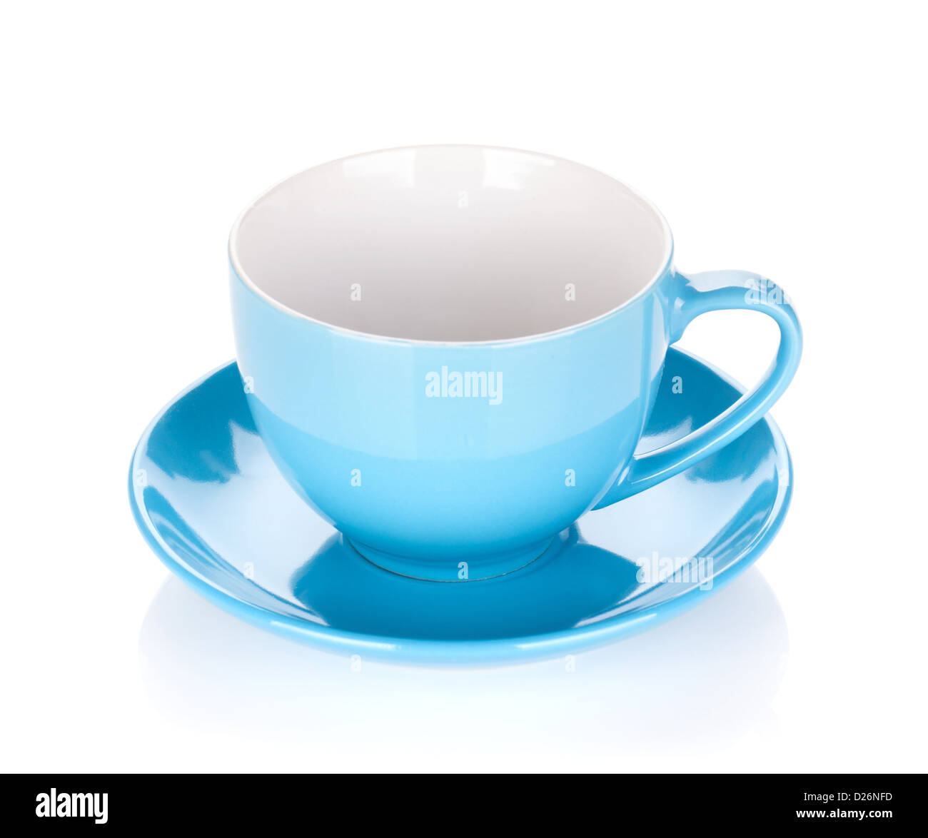 Blue coffee cup. Isolated on white background Stock Photo - Alamy